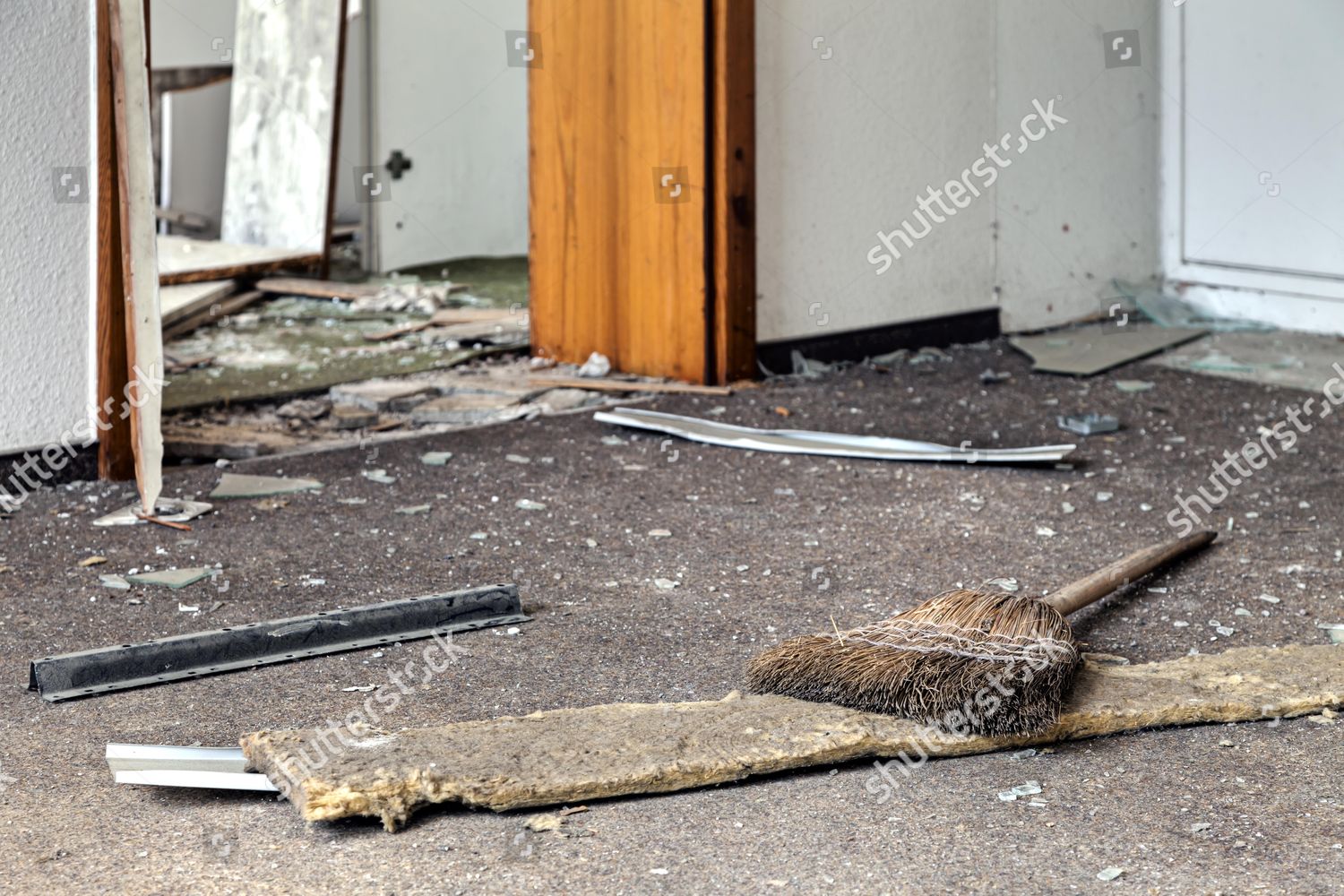 Broom Clutter Destruction Abandoned Factory Editorial Stock Photo ...