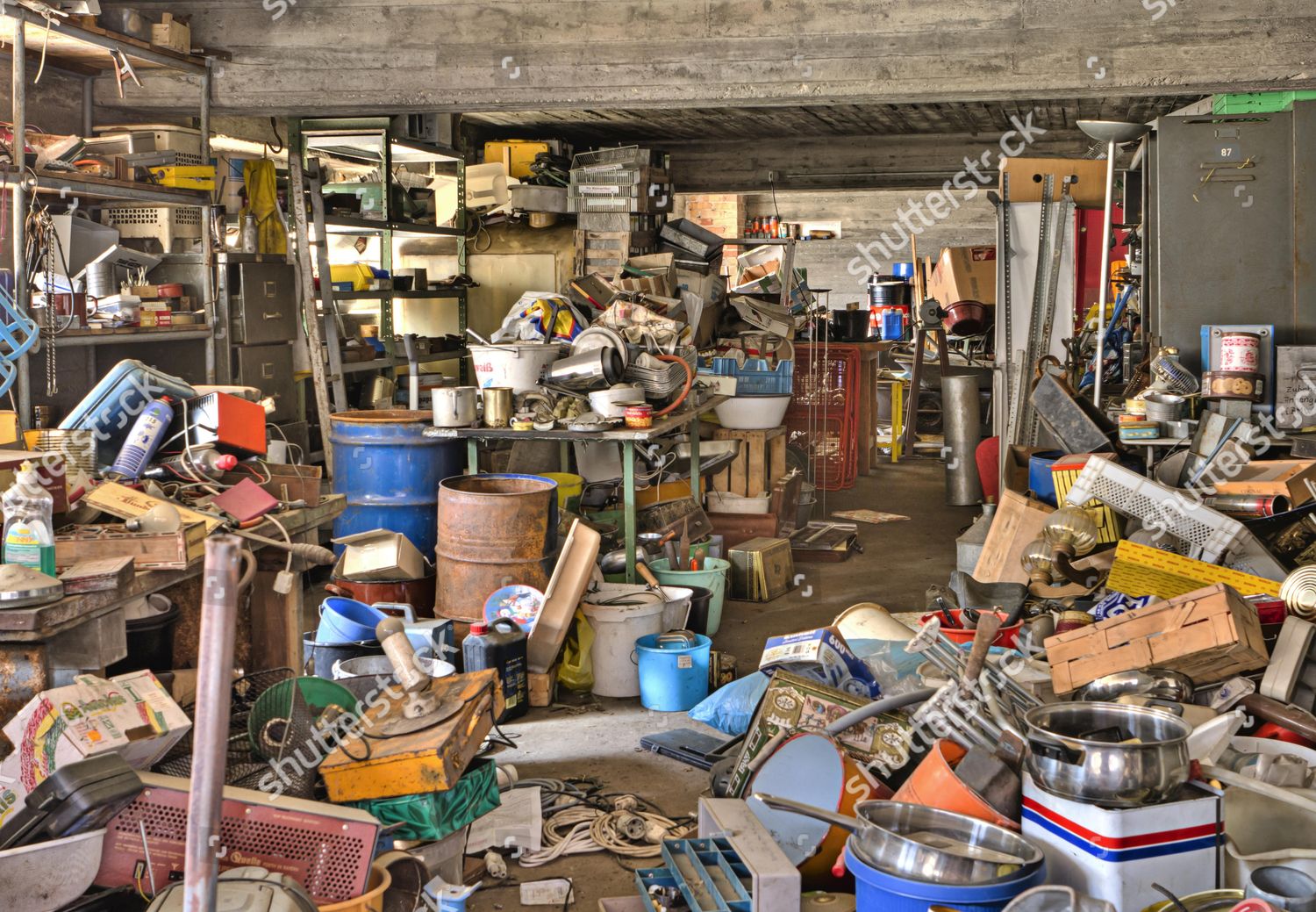 Clutter Storage Room Abandoned Factory Editorial Stock Photo - Stock ...