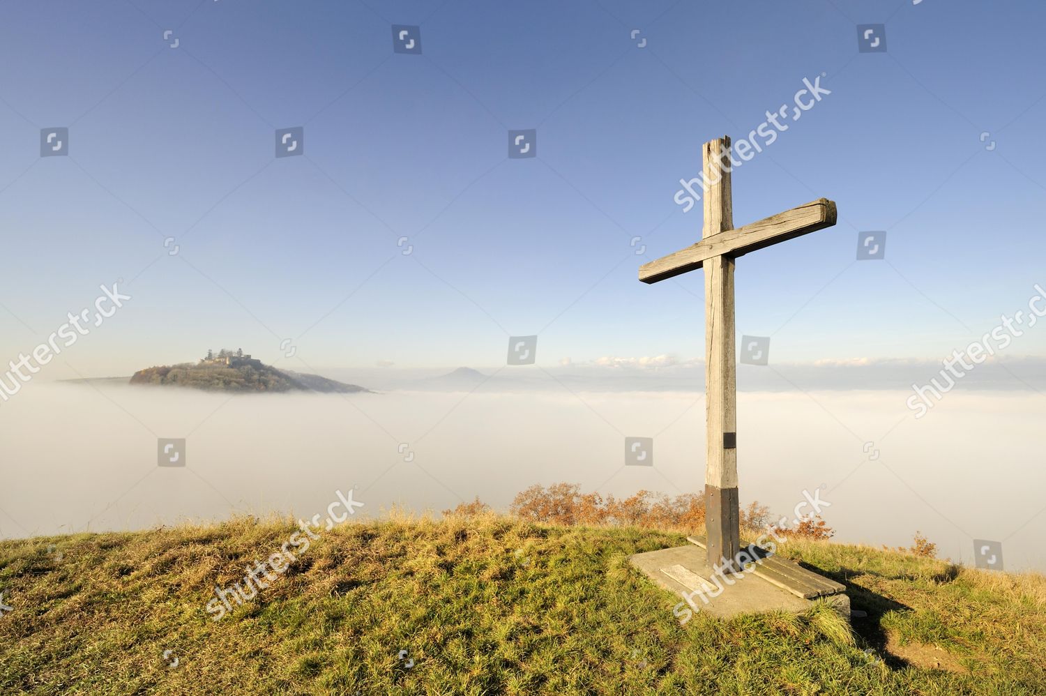 Cross Views Across Fog Layer During Editorial Stock Photo - Stock Image ...
