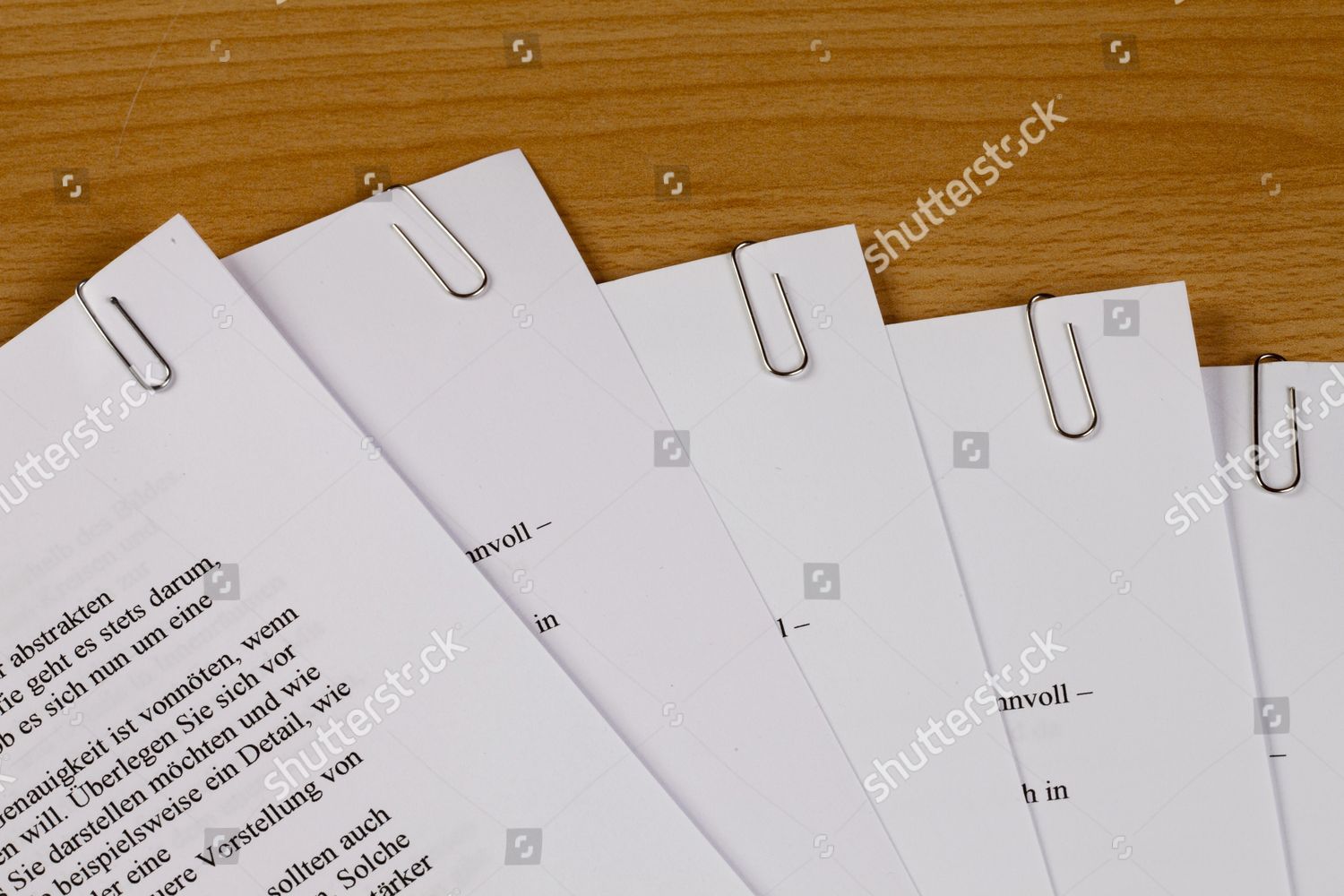 Documents Held Together By Paper Clips Editorial Stock Photo - Stock ...