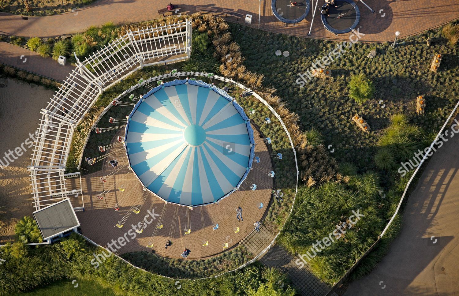 Aerial View Pier Side Carousel Chairoplane Editorial Stock Photo ...