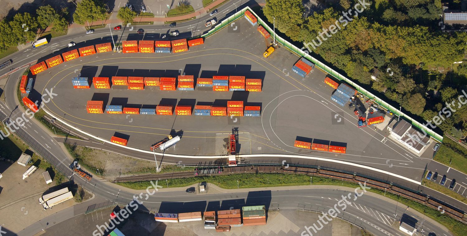Aerial View Container Storage Area Port Editorial Stock Photo - Stock ...