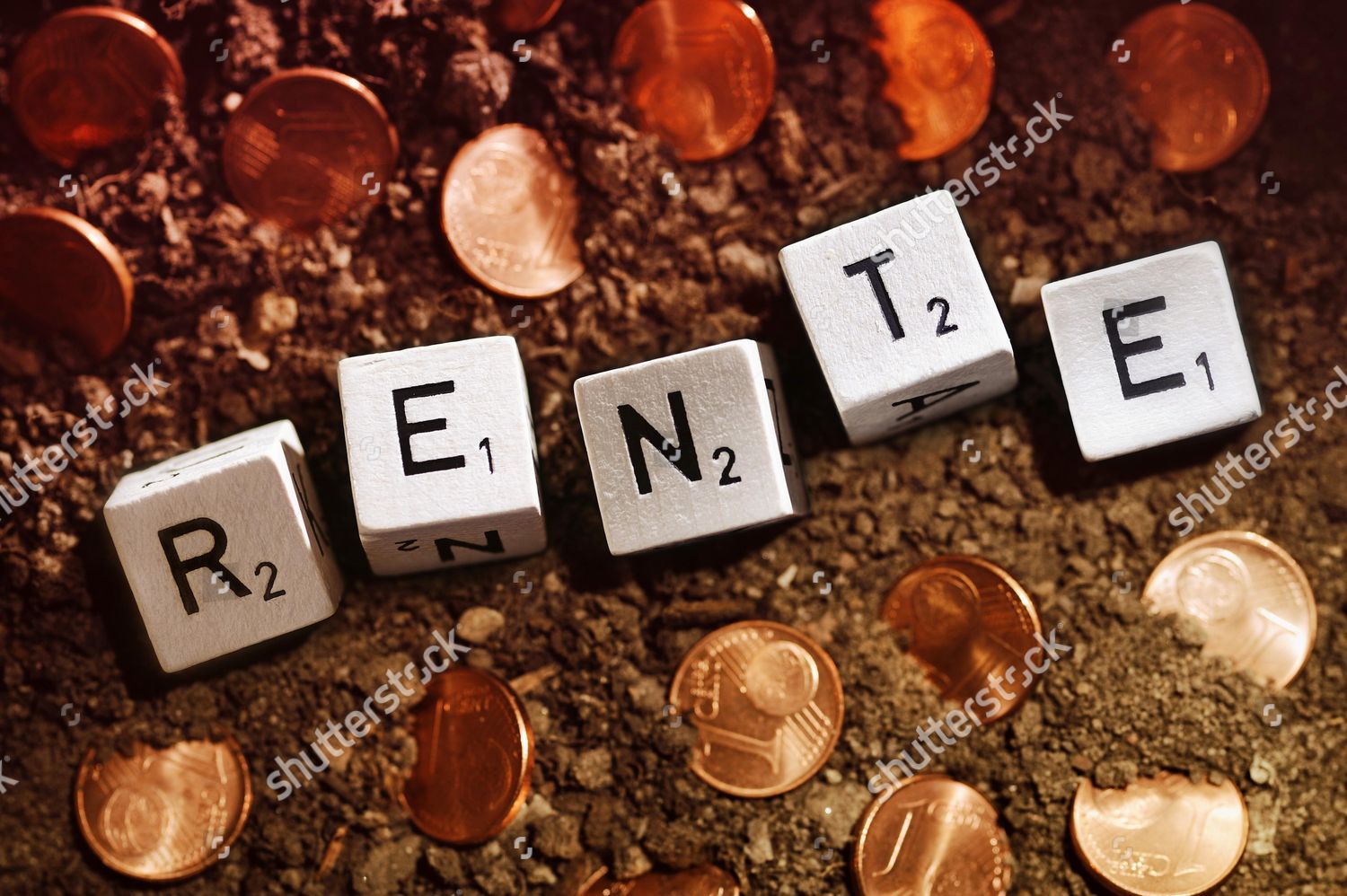 Letter Blocks Lettering Rente German Pension Editorial Stock Photo ...
