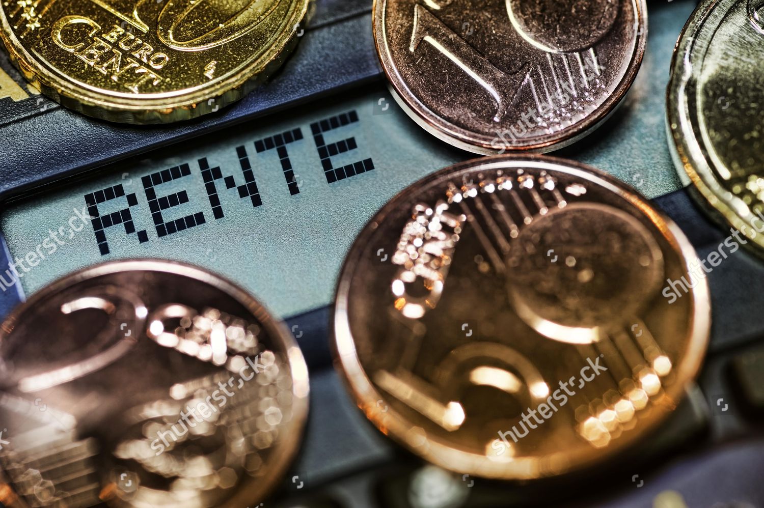 Lettering Rente German Pension On Calculator Editorial Stock Photo ...