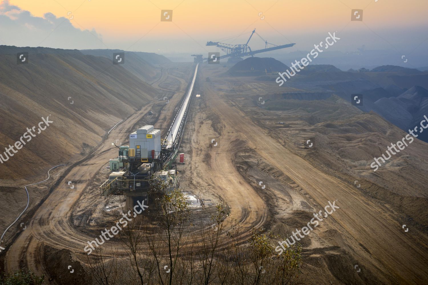 Conveyor Belt Spreader Opencast Lignite Mine Editorial Stock Photo ...