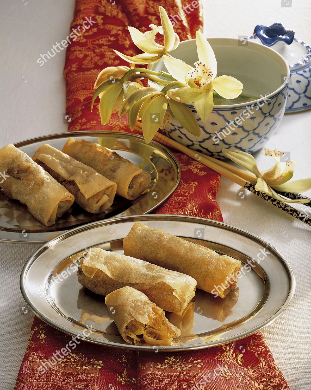 Vegetarian Mini Spring Rolls Thailand Editorial Stock Photo - Stock ...