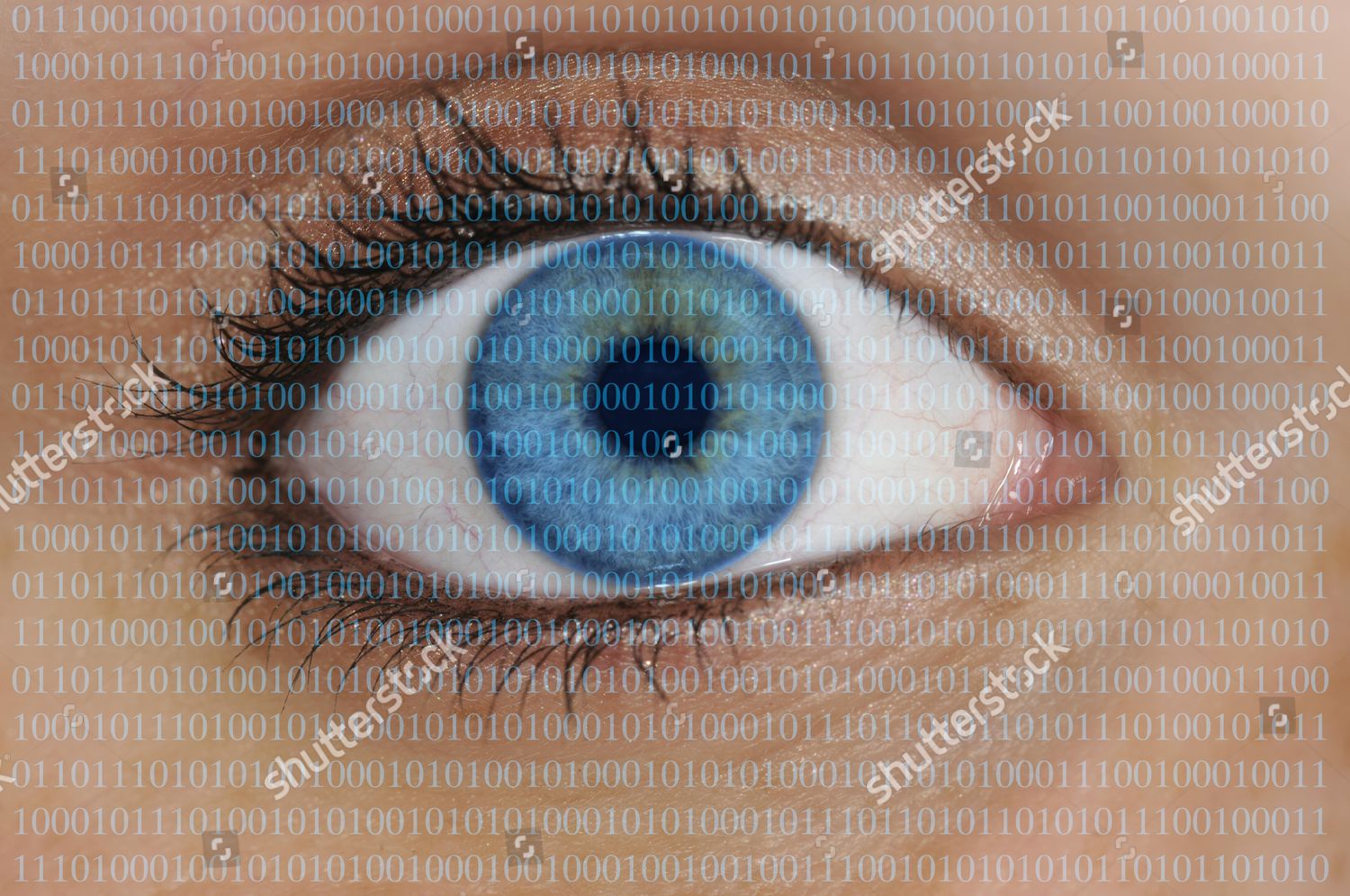 Model Released Detailed View Eye Barcode Editorial Stock Photo - Stock ...