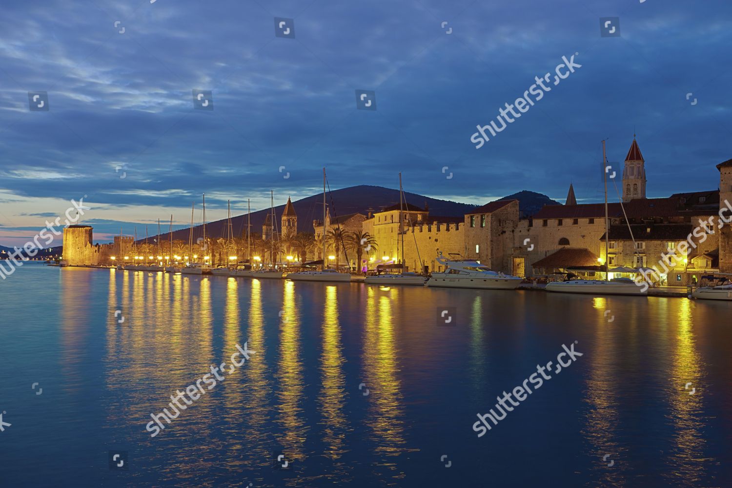 Riva Promenade Palazzo Trogir Unesco World Editorial Stock Photo ...