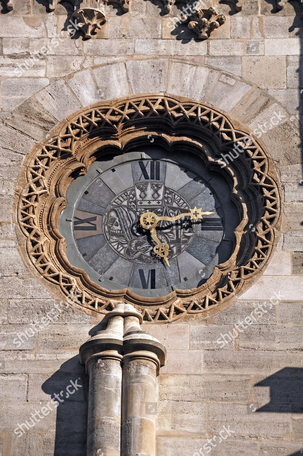 Large Church Clock On Facade Stephansdom Editorial Stock Photo - Stock ...
