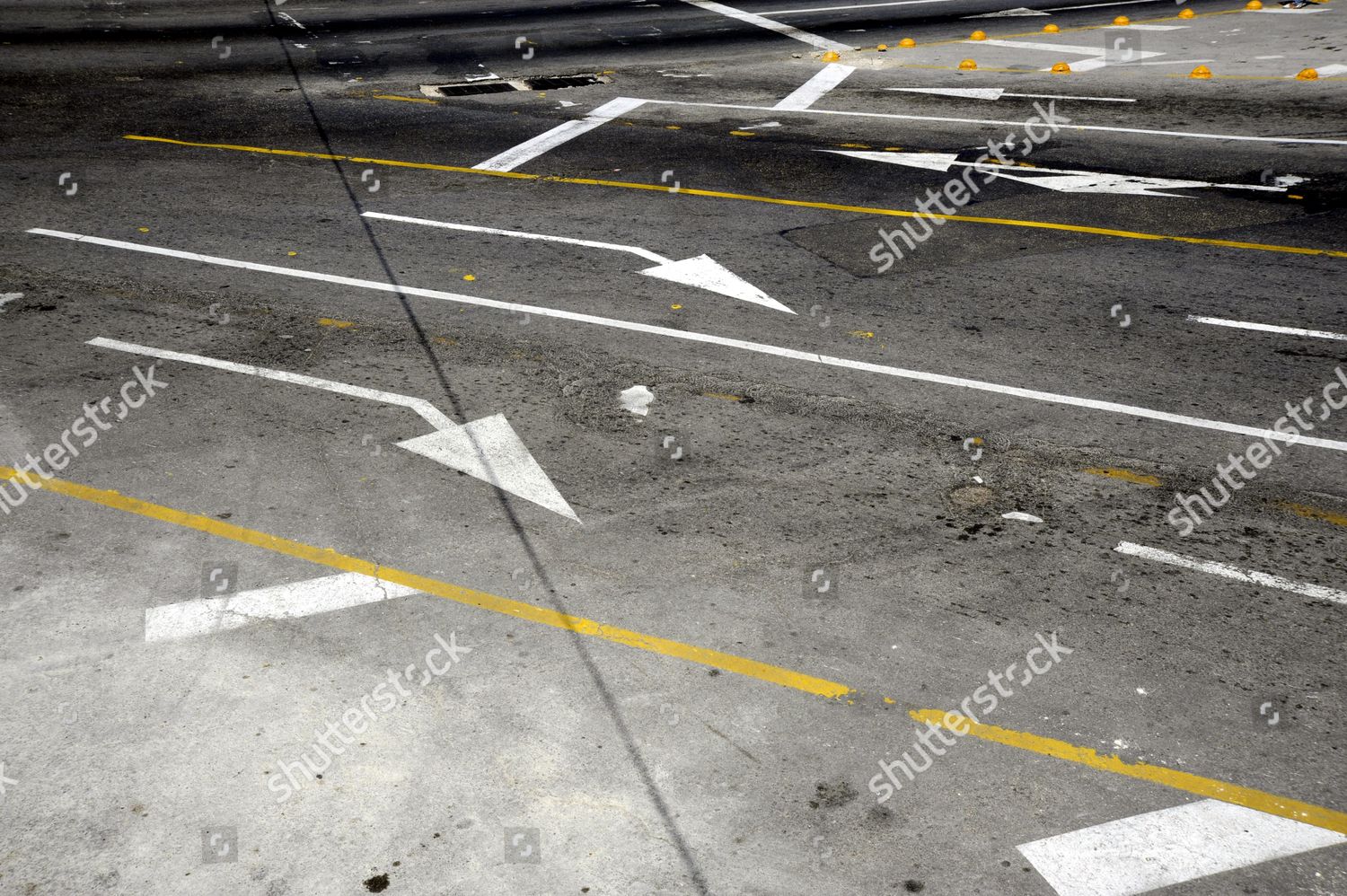 Asphalt Tarmac Traffic Indications Malecon Boulevard Editorial Stock ...