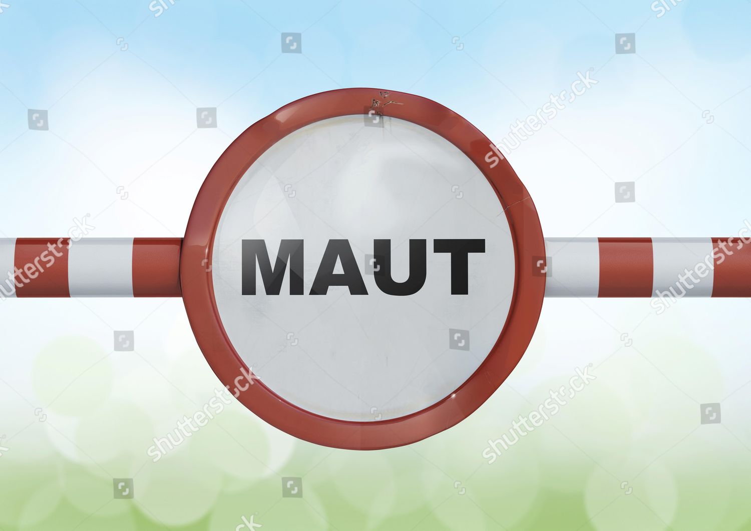 Sign Maut German Toll Closed Gate Editorial Stock Photo - Stock Image ...