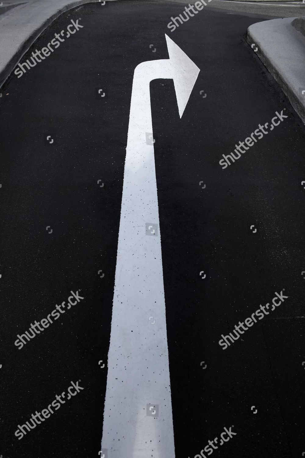 Road Markings Right Turn Arrow On Editorial Stock Photo - Stock Image ...