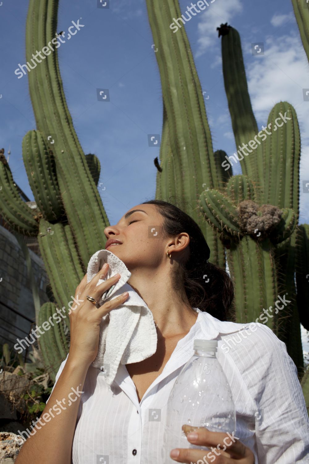 Model Released Heat Wave Woman Drying Editorial Stock Photo - Stock ...