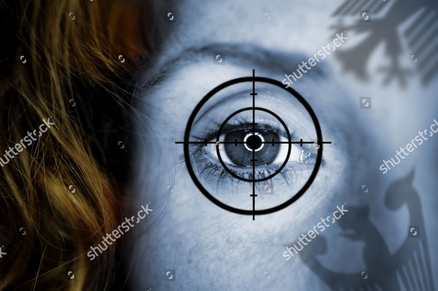 Model Released Womans Eye Crosshairs German Editorial Stock Photo ...