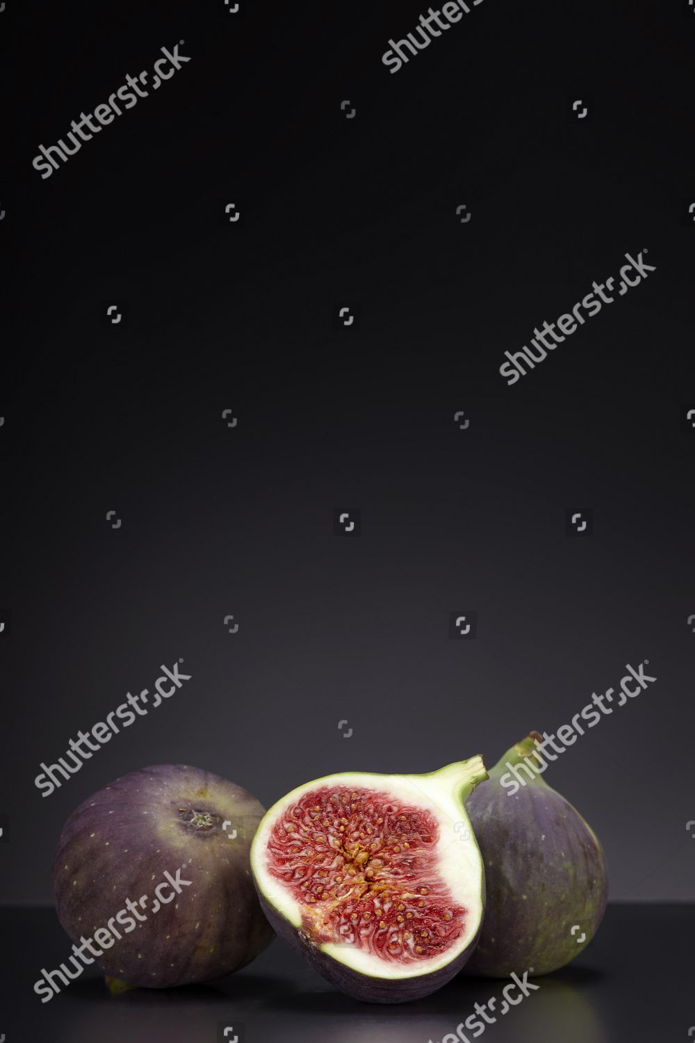 Blue Figs Ficus Carica On Dark Editorial Stock Photo - Stock Image ...