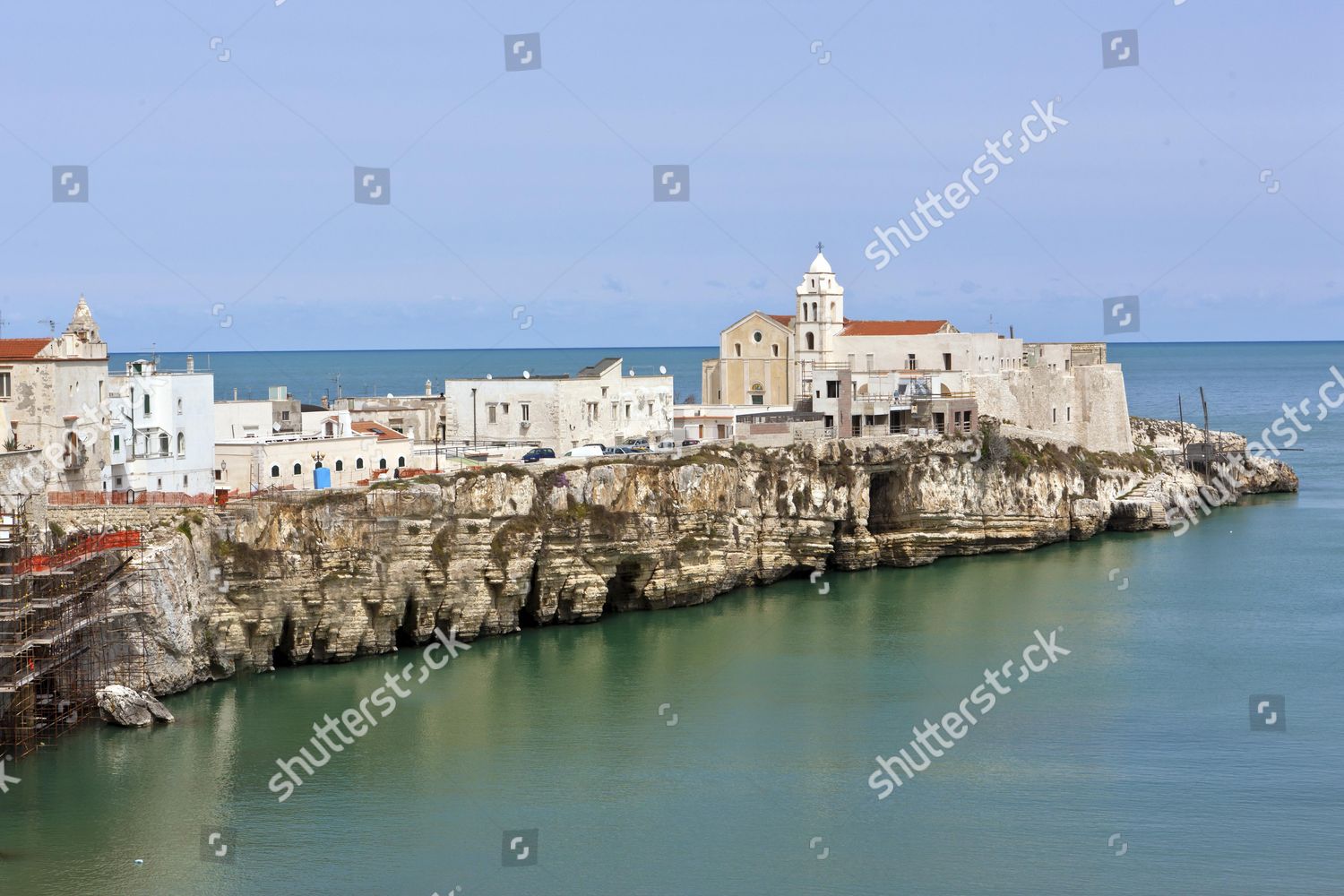Historic Town Centre Vieste Cathedral Vieste Editorial Stock Photo ...