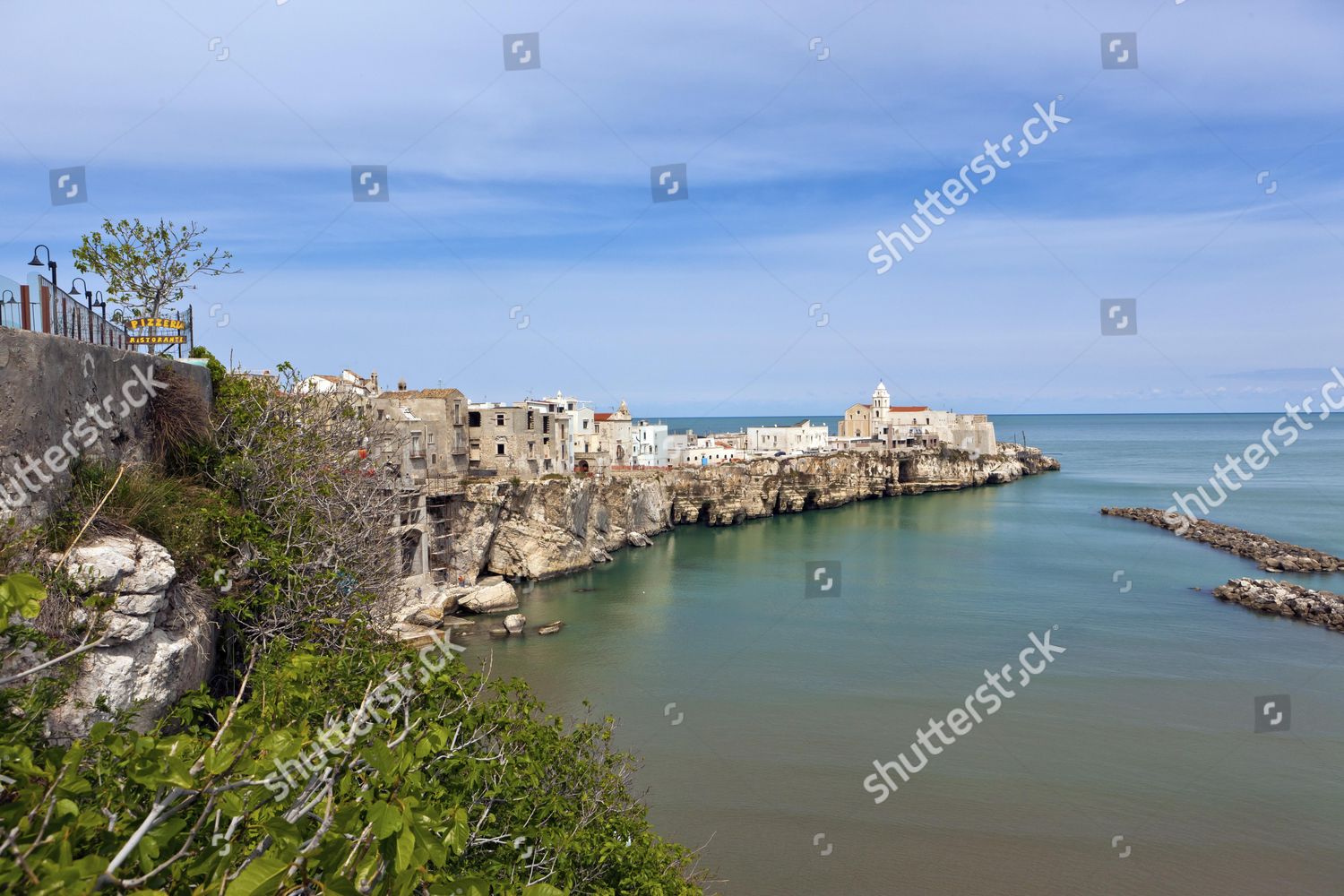 Historic Town Centre Vieste Cathedral Vieste Editorial Stock Photo ...