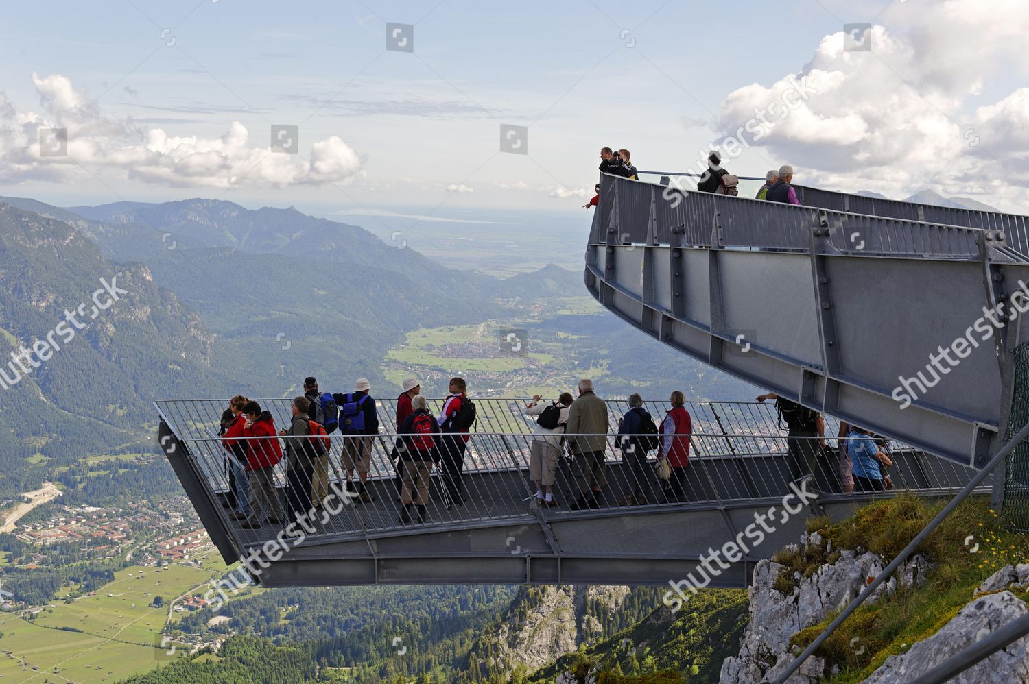 Alpspix Viewing Platform Alpspitzbahn Mountain Station Editorial Stock ...