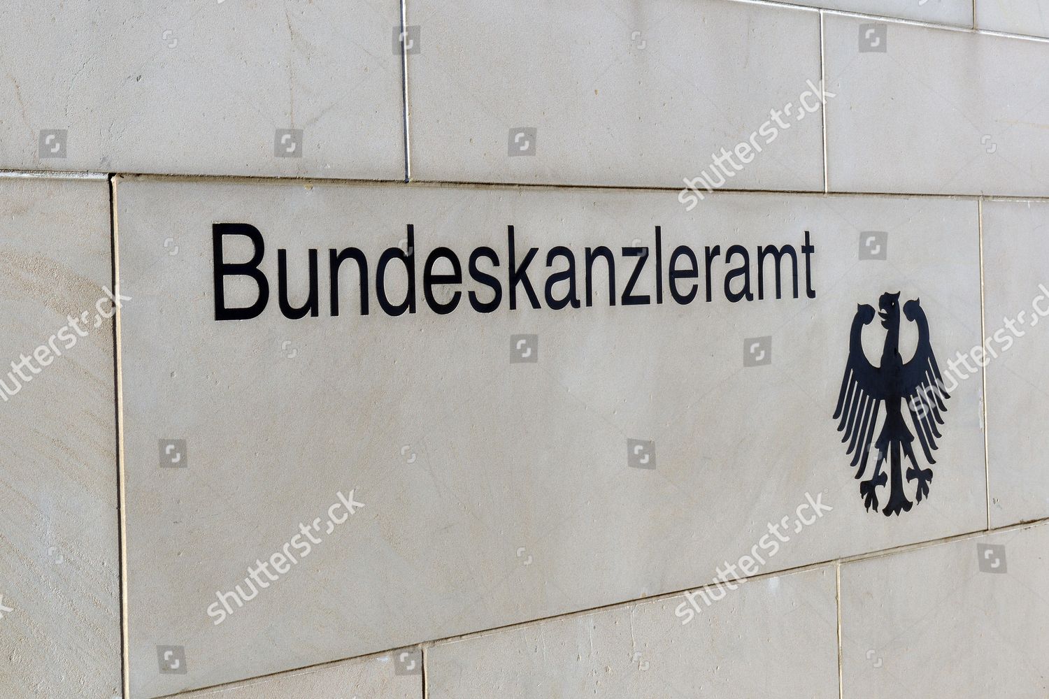 Bundeskanzleramt German Chancellors Office Signage On Editorial Stock ...