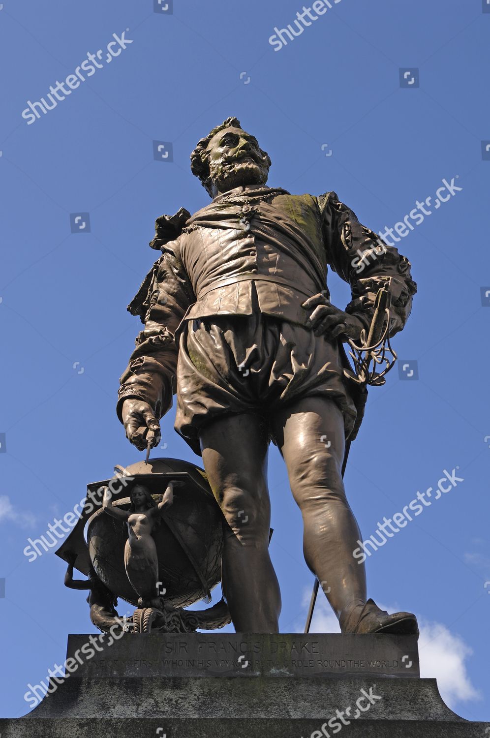 Statue Sir Francis Drake 15401596 Constructed Editorial Stock Photo ...