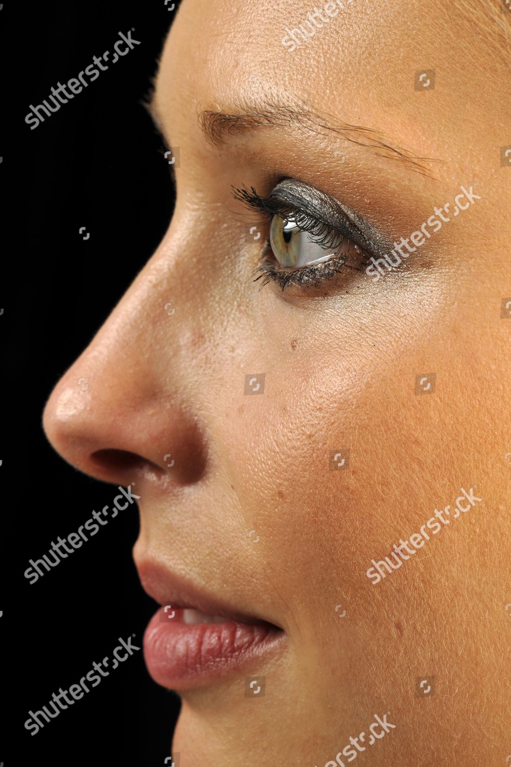 Model Released Young Woman Portrait Profile Editorial Stock Photo ...