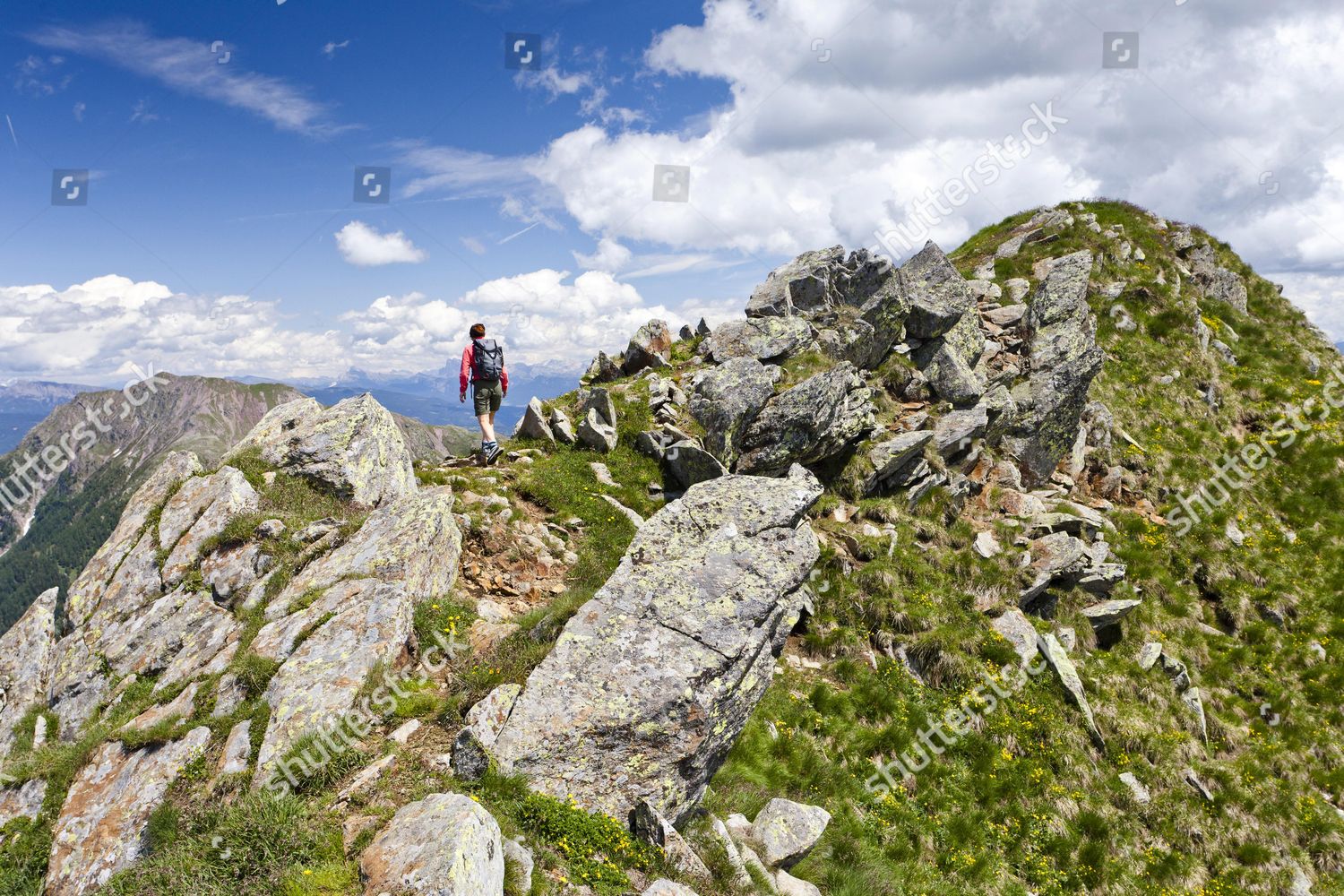Model Released Hiker Walking Along Ridge Editorial Stock Photo - Stock ...