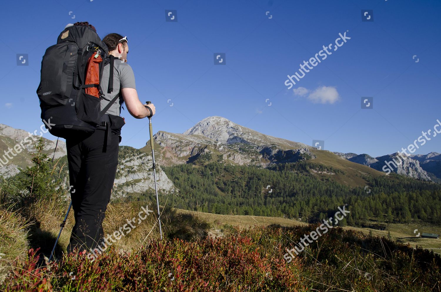 Model Released Hiker Wearing Backpack Using Editorial Stock Photo ...