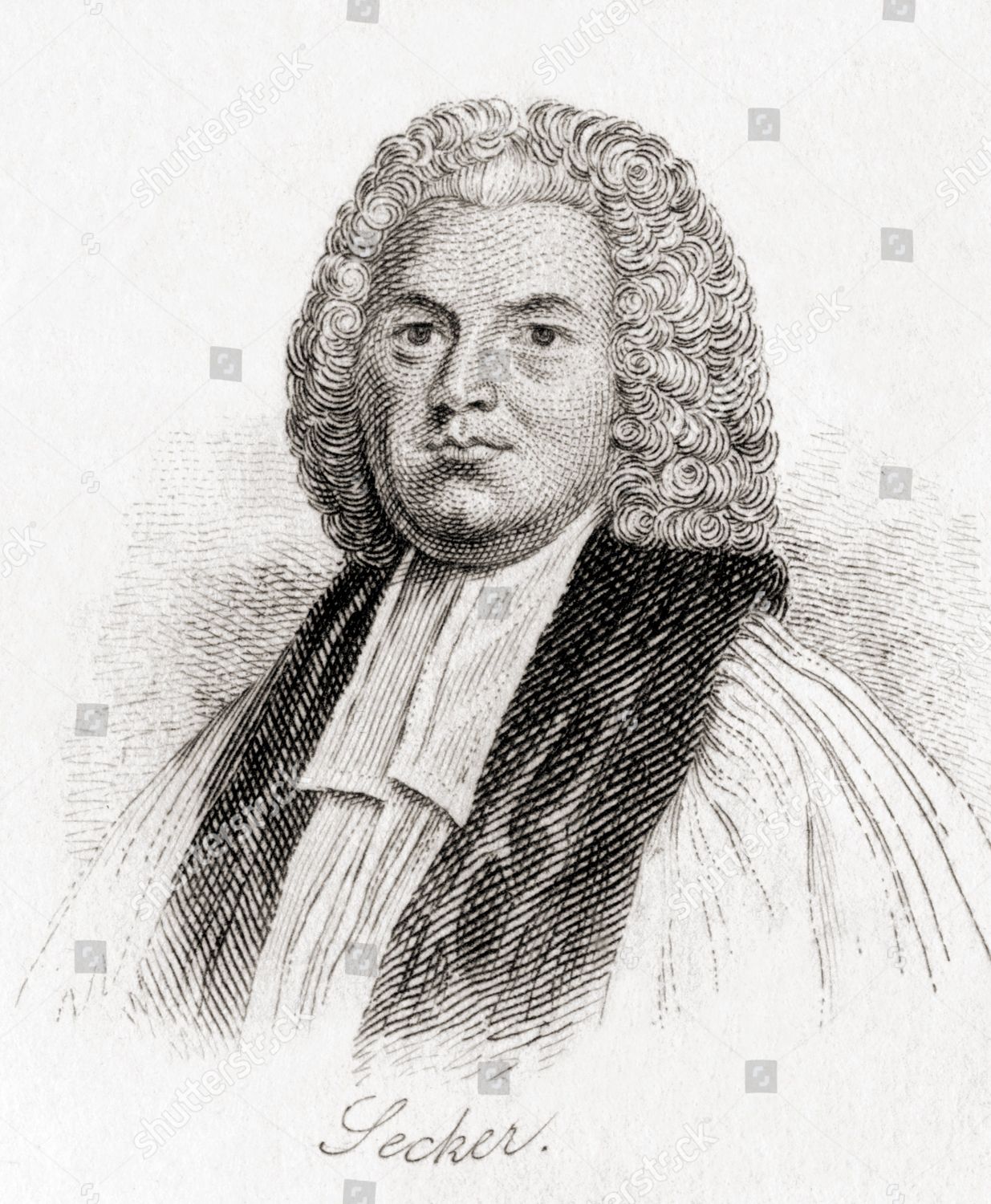 Thomas Secker 1693 1768 Archbishop Canterbury Editorial Stock Photo ...