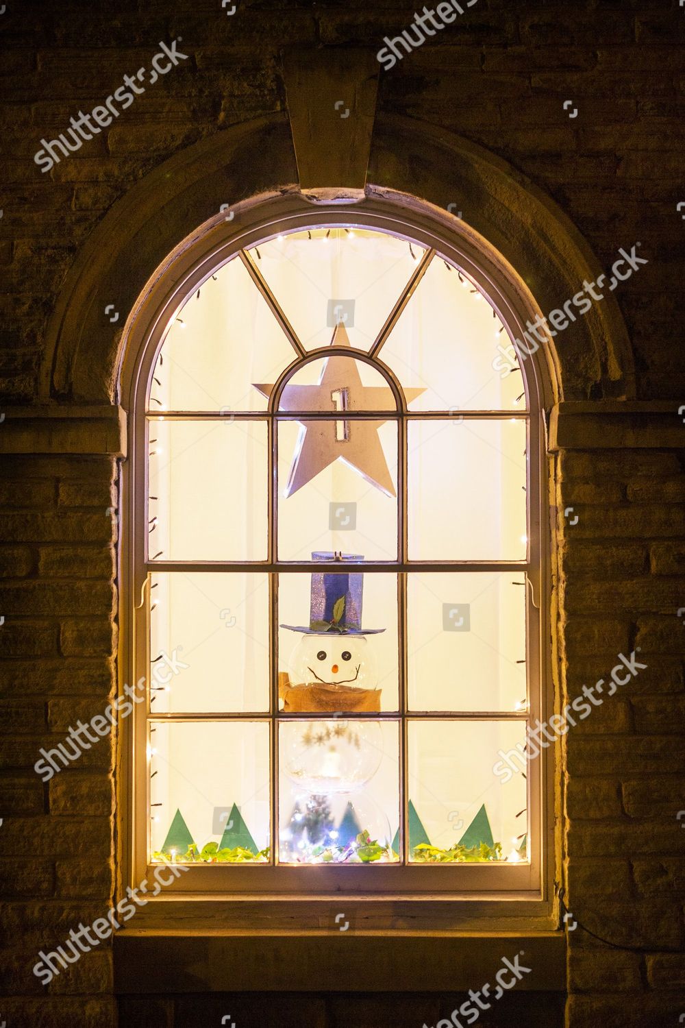 Advent Windows World Heritage Village Saltaire Editorial Stock Photo ...
