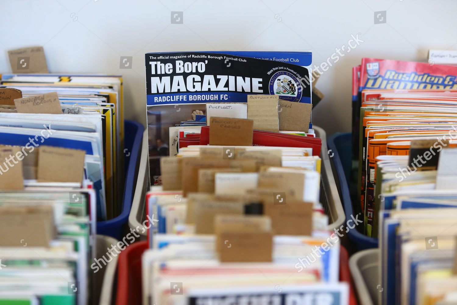Old Programmes On Sale Club Shop Editorial Stock Photo - Stock Image ...