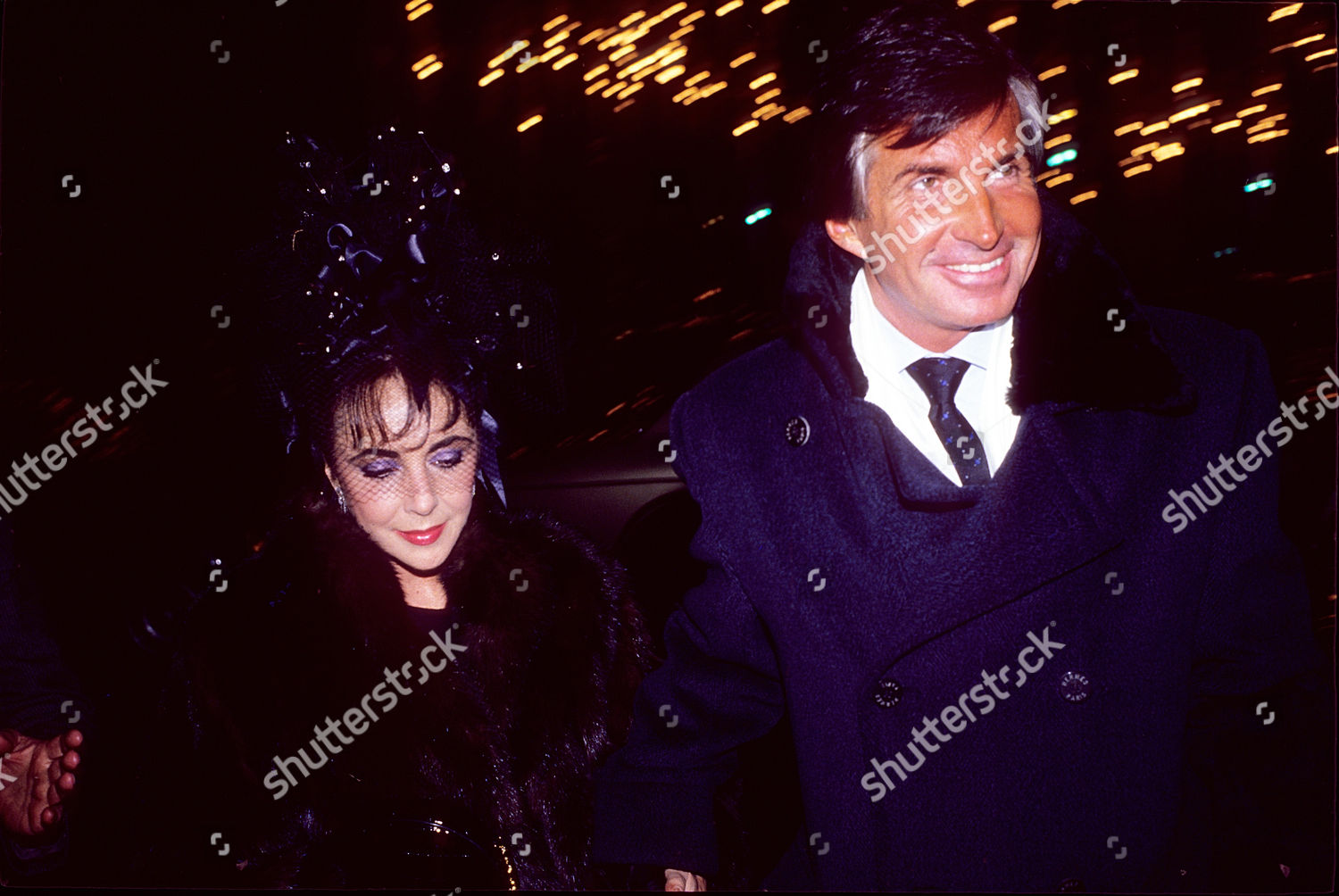 George Hamilton Elizabeth Taylor Leave Annabels Editorial Stock Photo ...