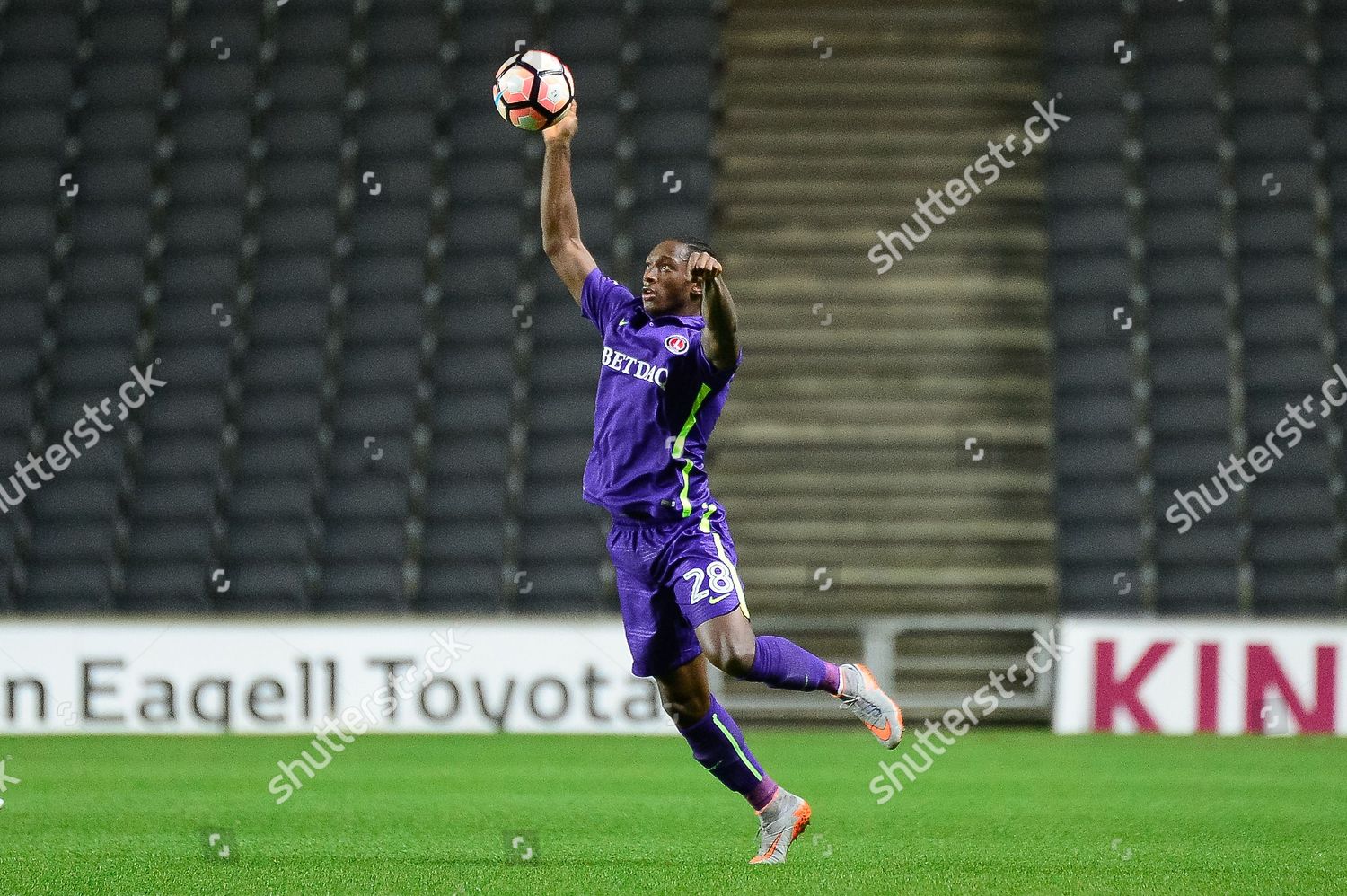 Charlton Striker Brandon Hanlon Hand Balls Editorial Stock Photo ...