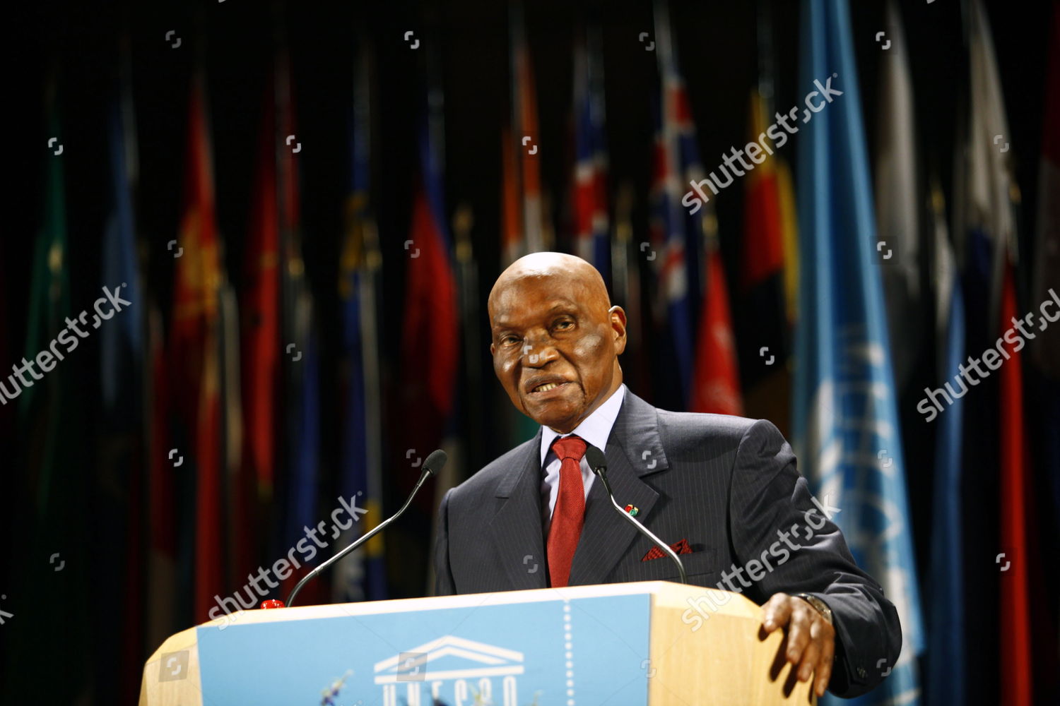 Senegalese President Abdoulaye Wade Gives Speech Editorial Stock Photo - Stock Image | Shutterstock
