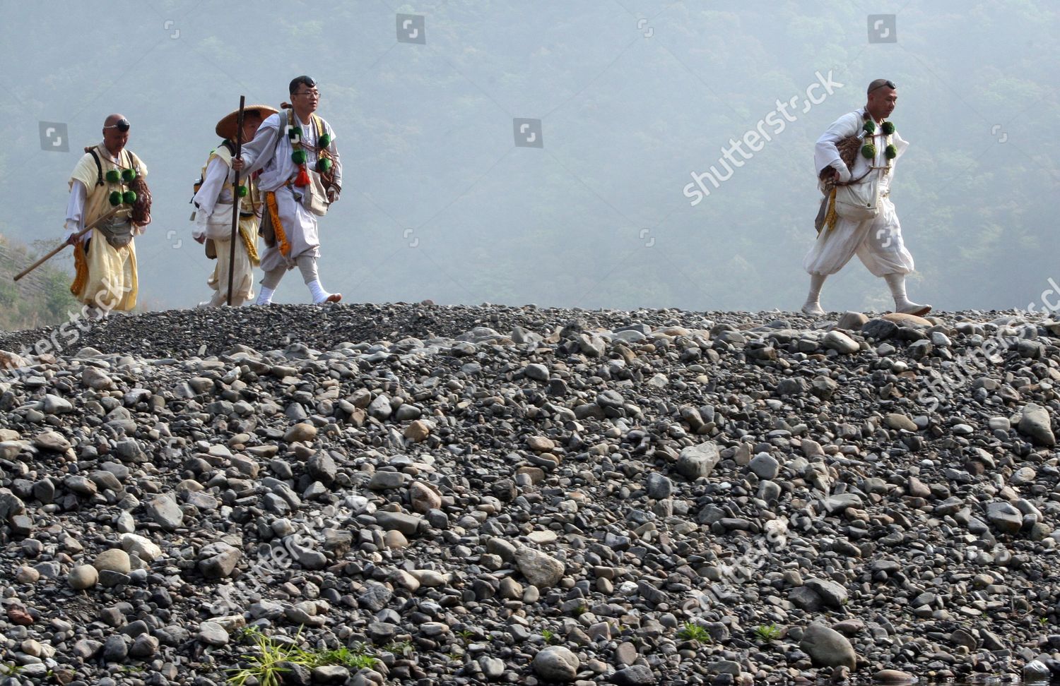Japanese Yamabushi Mountain Ascetics Walk Over Editorial Stock Photo ...