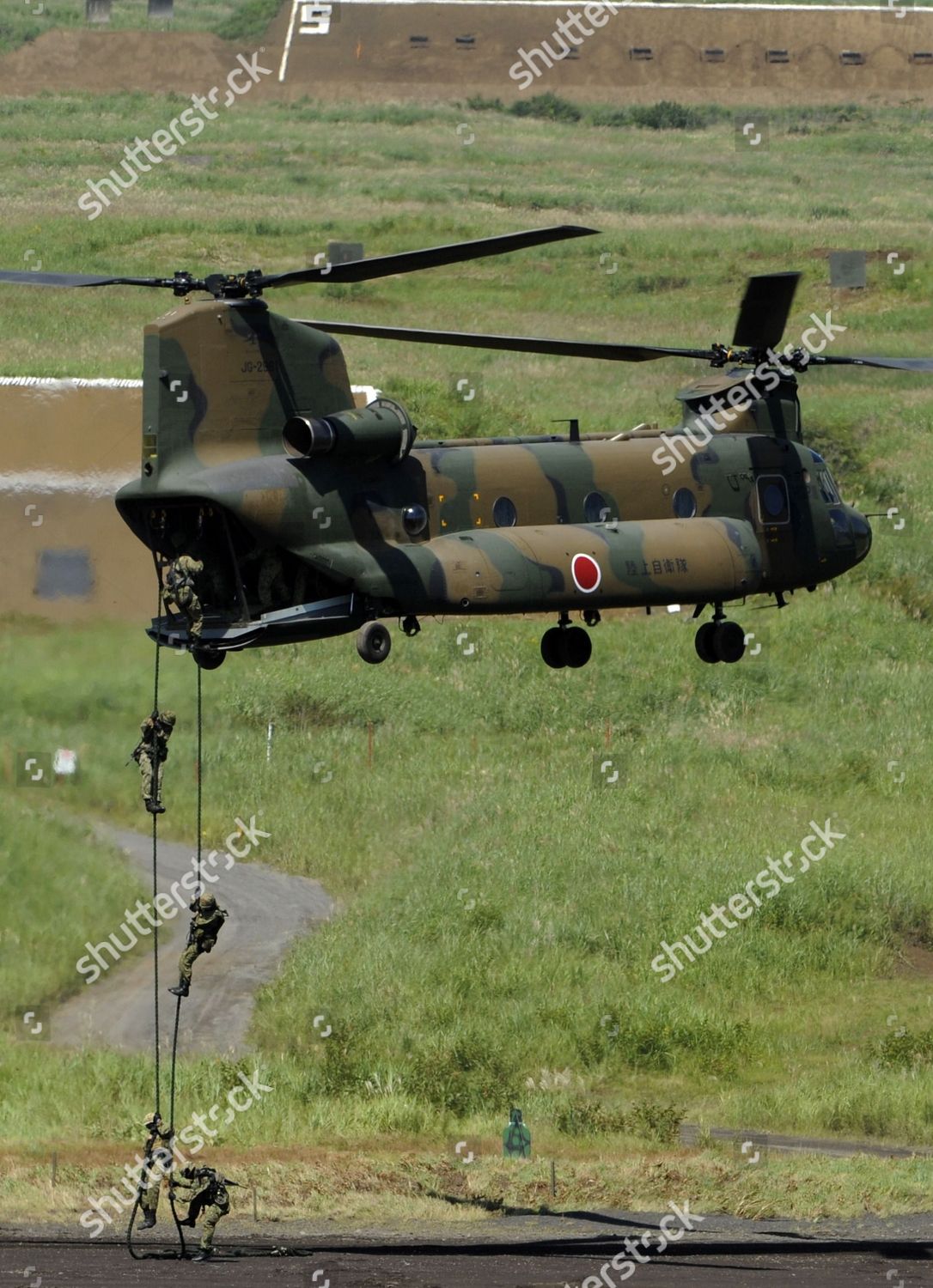 Soldiers Rappel Down Chinook Helicopter During Editorial Stock Photo ...