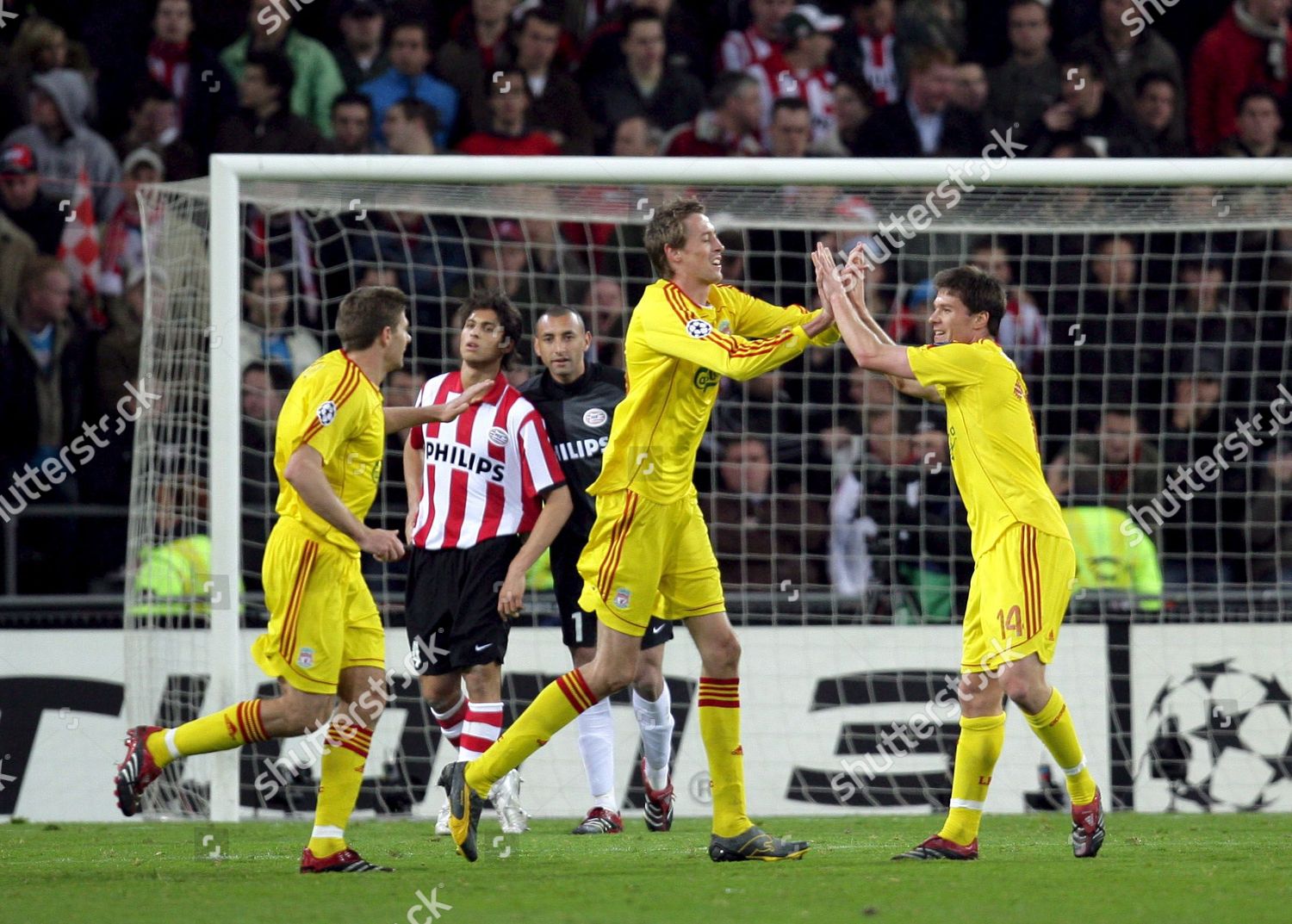 Fc Liverpool Forward Peter Crouch Celebrates Editorial Stock Photo ...