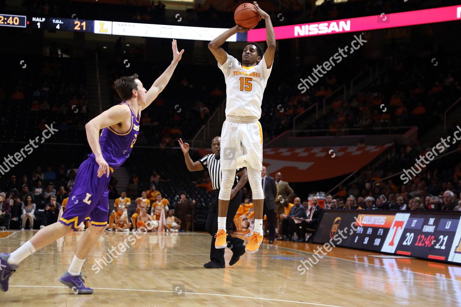Tennessee Guard Detrick Mostella 15 Shoots Editorial Stock Photo ...
