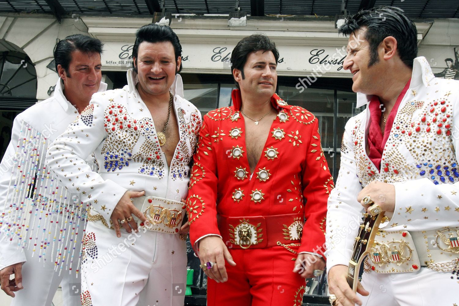 Elvis Impersonators Get Ready Perform Outside Editorial Stock Photo ...