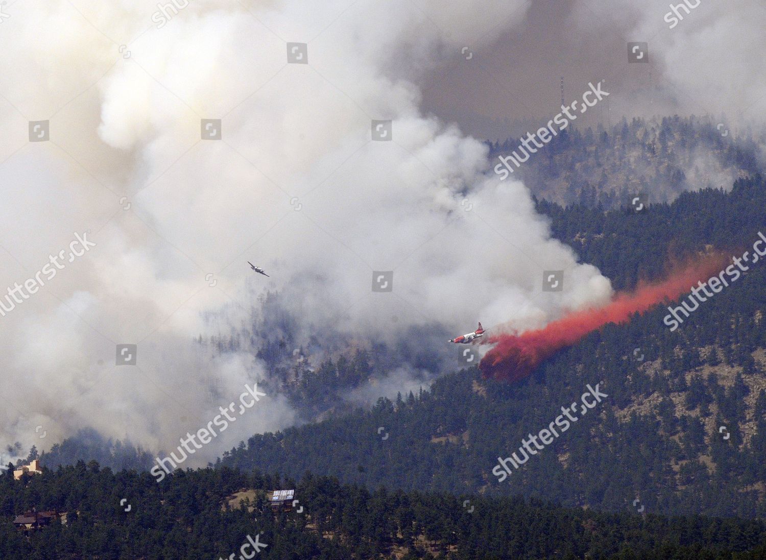 Slurry Bomber Spotter Plane Make Run Editorial Stock Photo - Stock ...