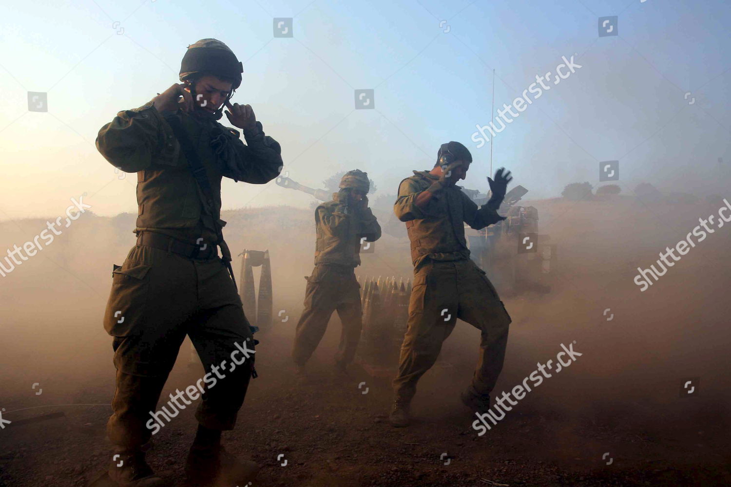 Israeli Soldiers Cover Their Ears They Editorial Stock Photo - Stock ...