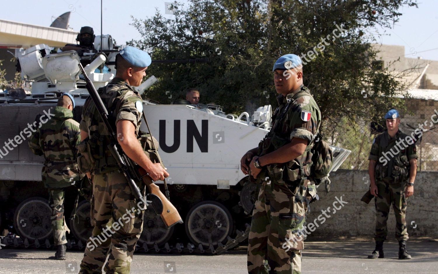 French Unifil Peacekeeper Troops Patrol Southern Editorial Stock Photo ...