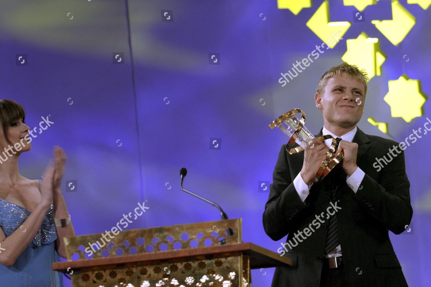 German Actor Max Riemelt R Celebrates Editorial Stock Photo - Stock ...
