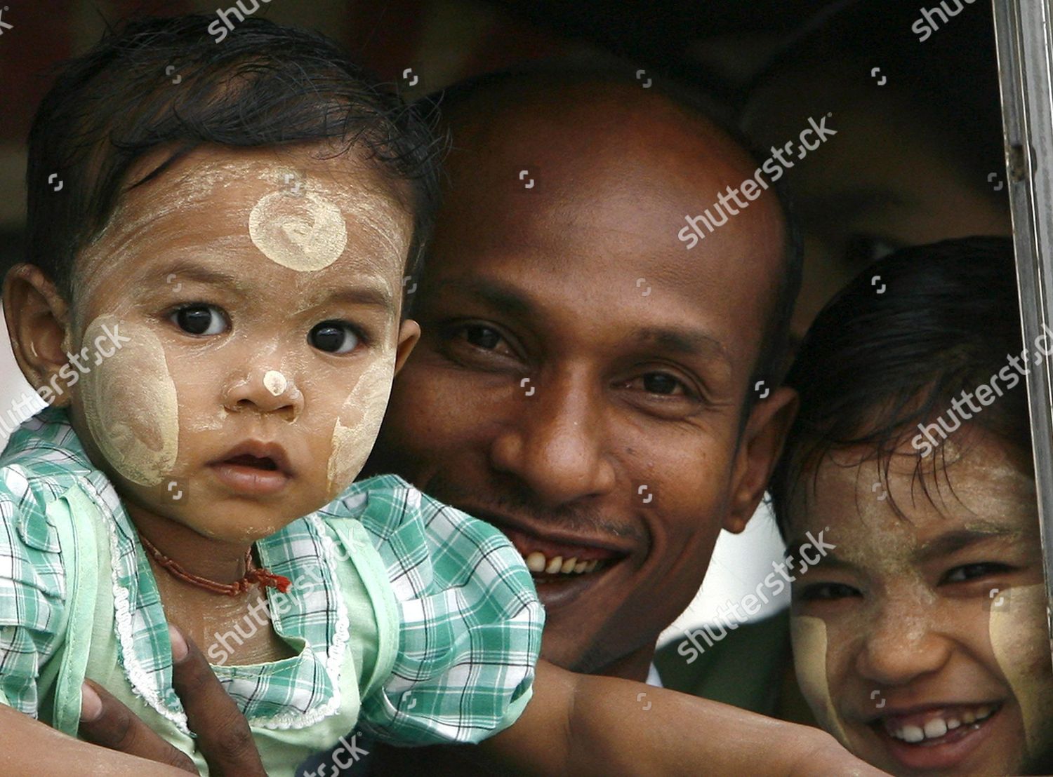Members Burmese Family Smile They Sit Editorial Stock Photo - Stock ...