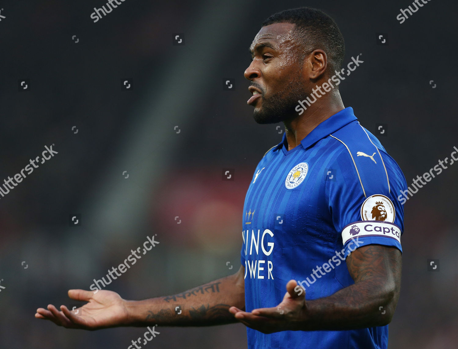 Wes Morgan Leicester City During Premier Editorial Stock Photo - Stock ...
