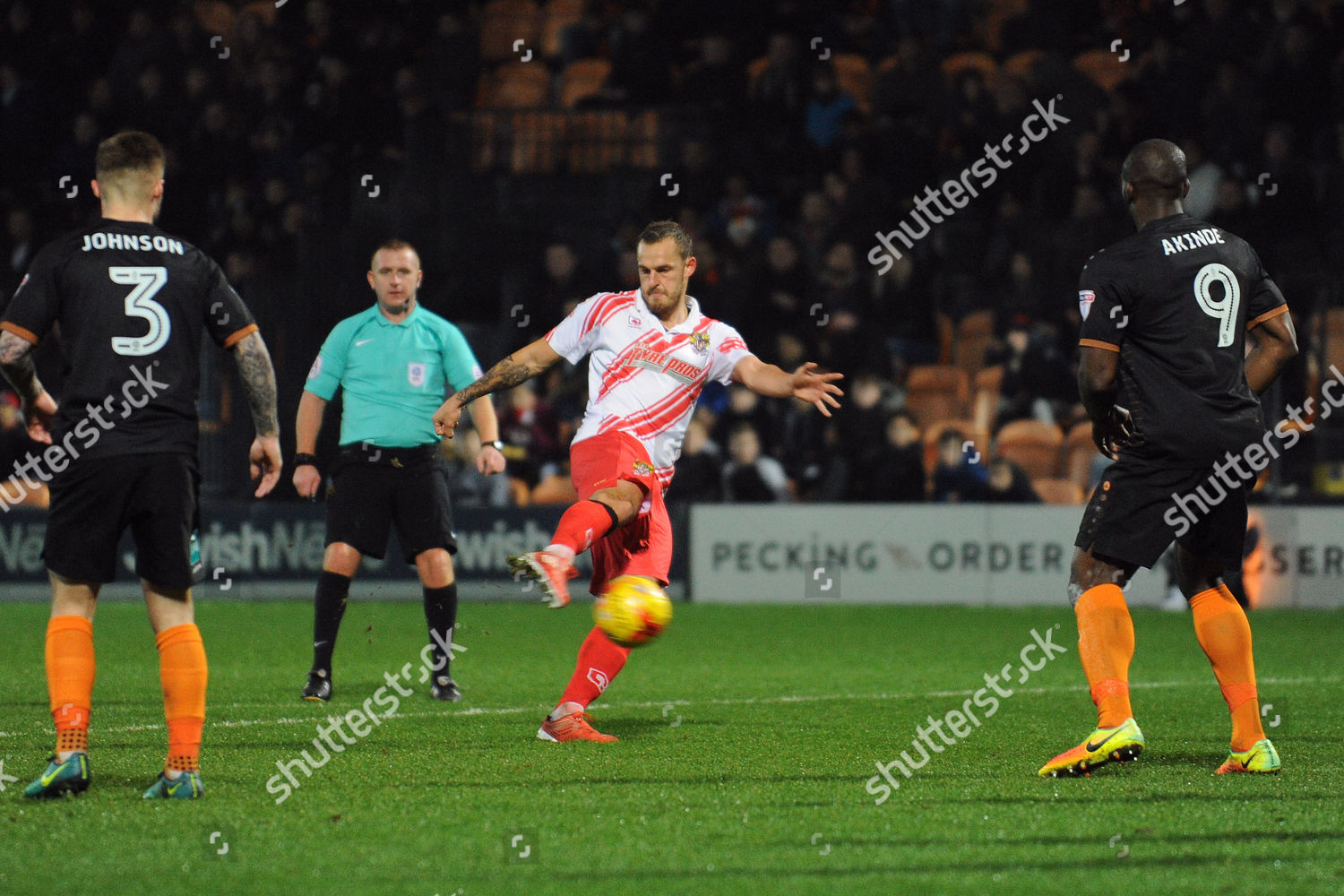 Stevenages Luke Wilkinson Scores His Teams Editorial Stock Photo ...