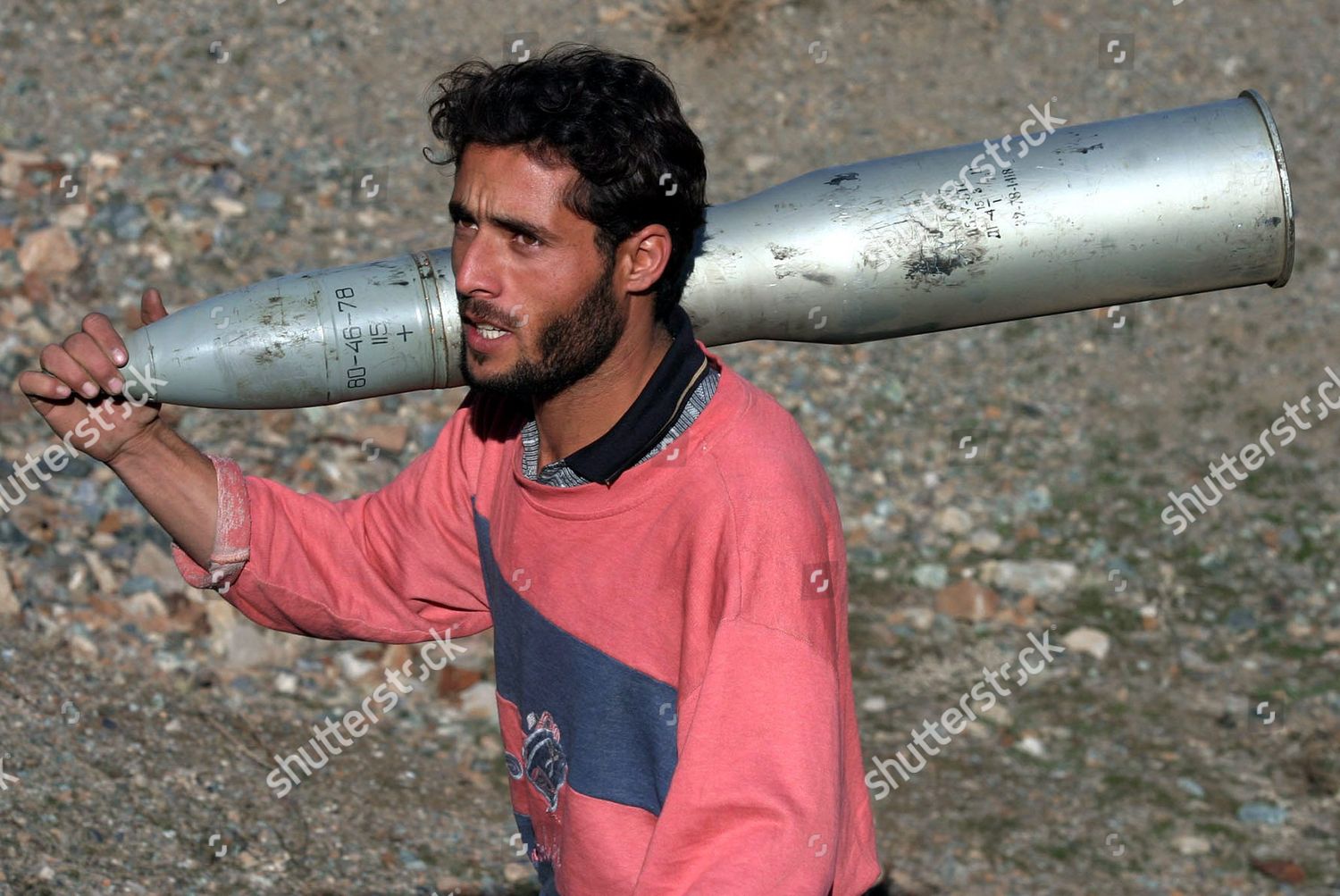 Afghan Man Carries Ammunition During United Editorial Stock Photo ...