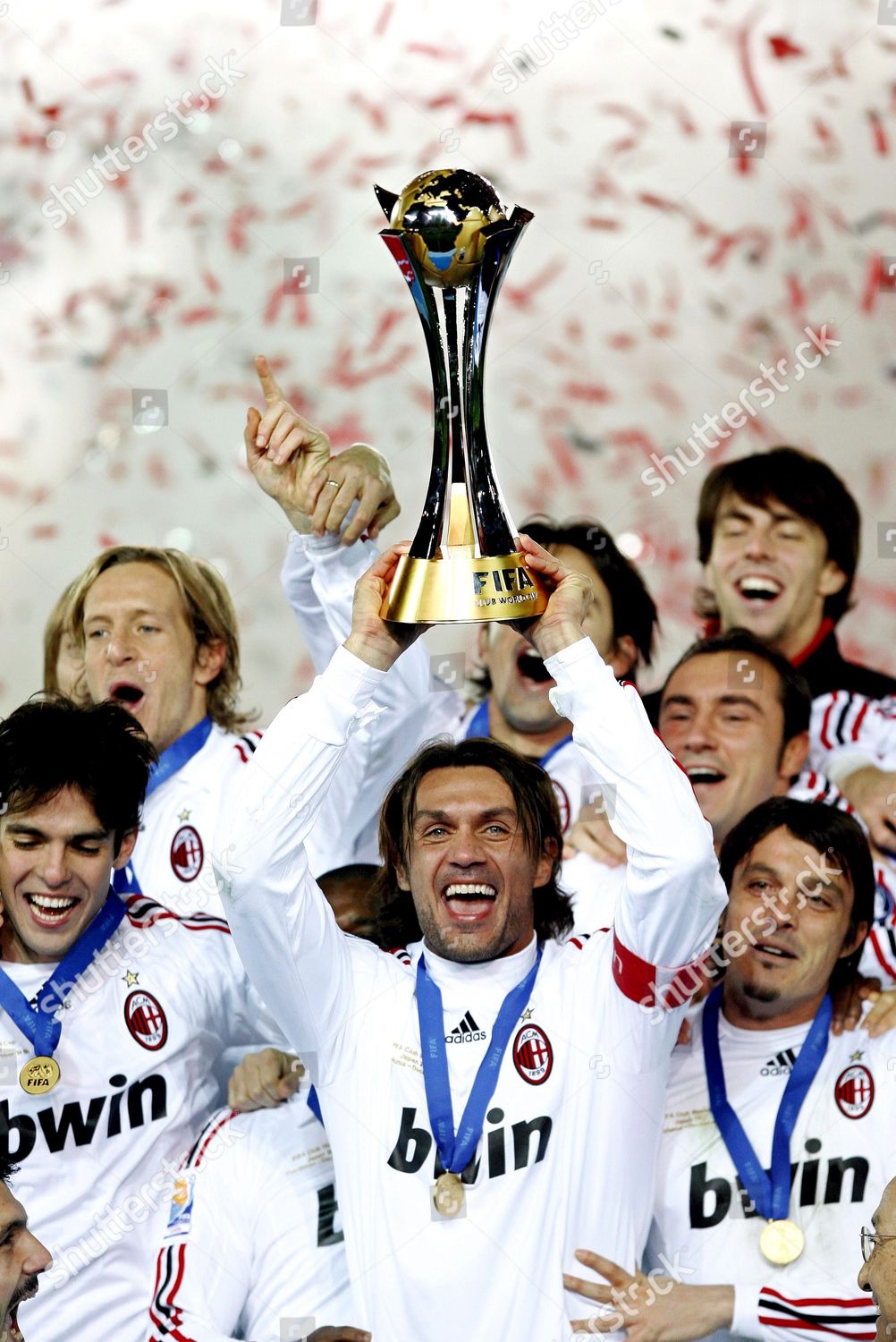 Ac Milan Captain Paolo Maldini Holds Editorial Stock Photo - Stock ...