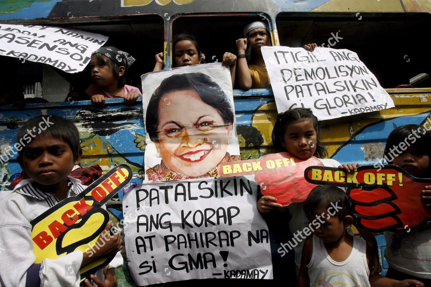 Filipino Urban Poor Children Hold Protest Editorial Stock Photo - Stock ...