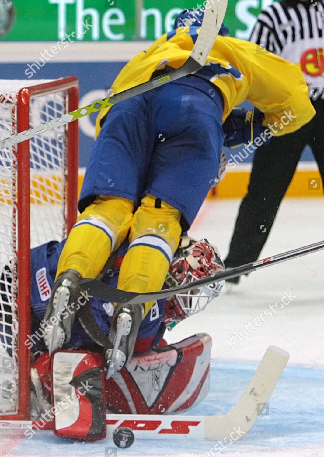 Per Hallberg Sweden Collides Goalkeeper Karol Editorial Stock Photo ...