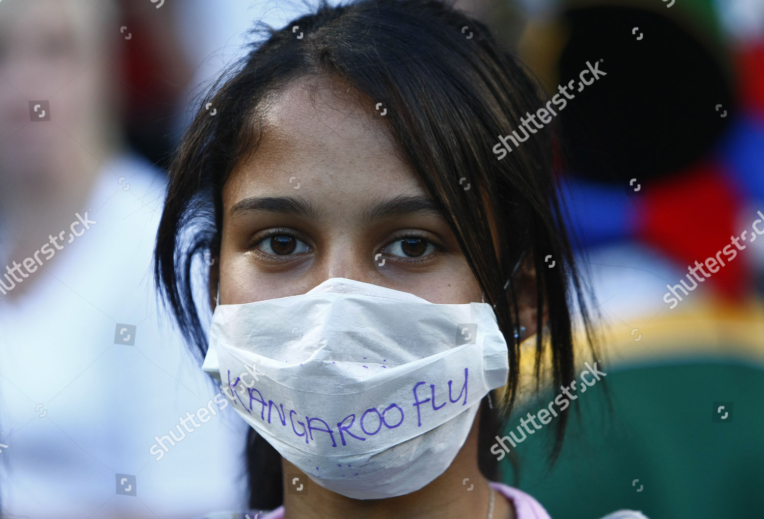 Rugb Fan Wears Mask Labeled Kangeroo Editorial Stock Photo - Stock ...